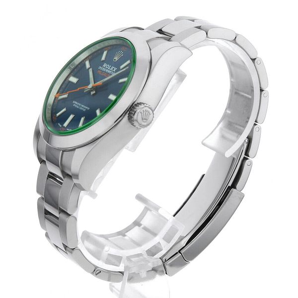 ROLEX Milgauss Z Blue 116400GV Blue Random Number second hand mens ...
