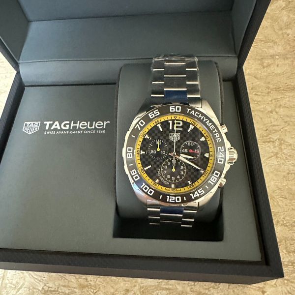 New TAG Heuer Formula 1 Black Men's Chronograph Watch 43MM CAZ101AC ...