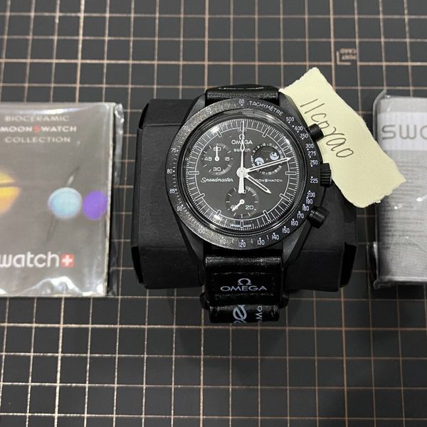 Swatch Moonswatch Mission To The Moonphase - Full Moon ( Black ...