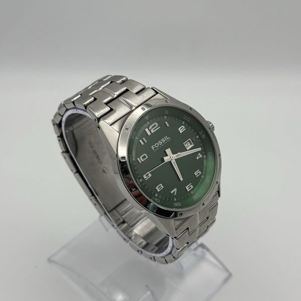 FOSSIL Blue AM-4103 Mens Analog Quartz Green Dial Wrist Watch ...
