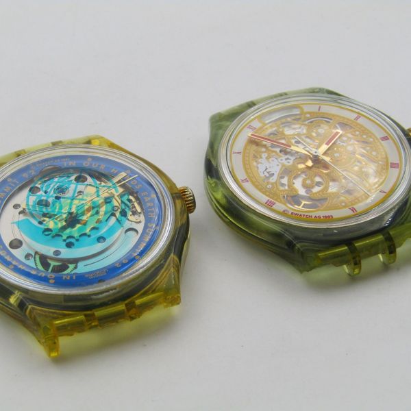 Swatch Set of 2 Automatic Time to Move + Evening Red Case Faulty ...