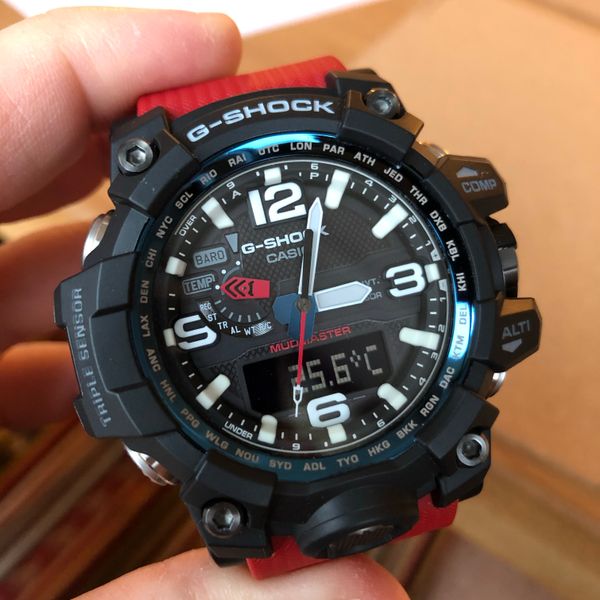 FS Casio G shock Mudmaster GWG-1000RD, Rescue Red Series, LNIB, RARE ...