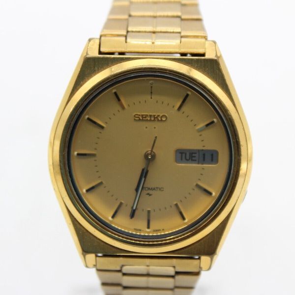 F Vintage Gents Automatic Seiko 7009-876A Gold Tone Wristwatch Working | WatchCharts Marketplace