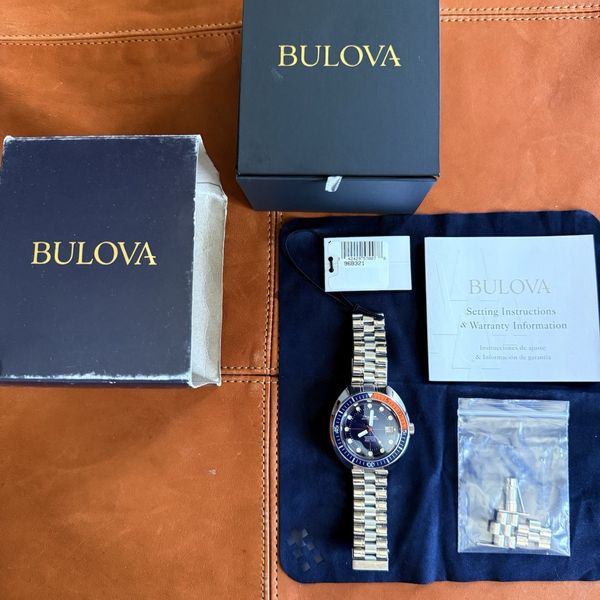 Bulova Oceanographer Devil Diver Men's Blue Watch - 96B321 - Automatic ...