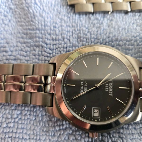 TISSOT PR 50 TITANIUM QUARTZ GRAY DIAL J376/476T SWISS MEN FULL ...