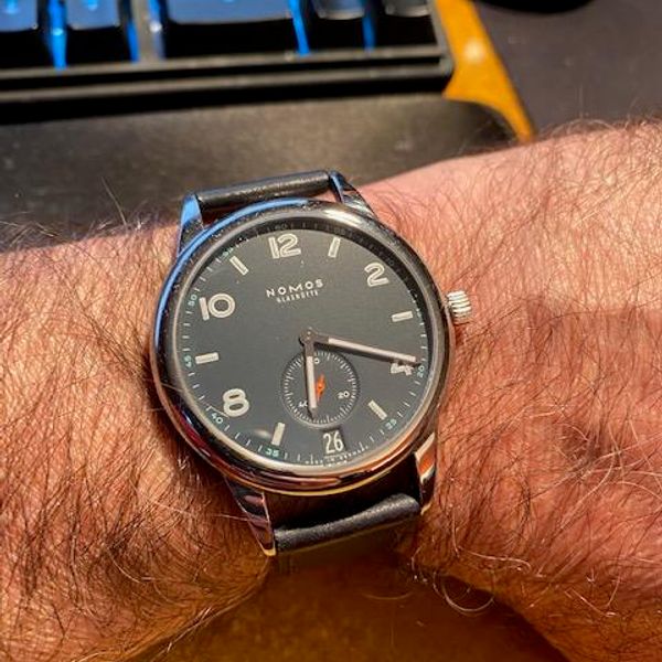 FS Nomos Ref 776 Club Atlantic Blue Dial Box Papers Complete + Extra ...