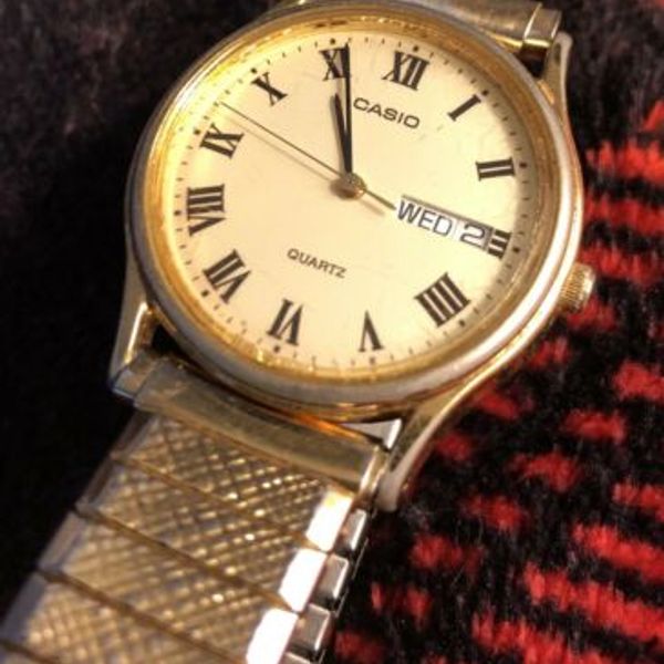 Vintage Casio Mens Dress Watch Roman Numerals Quartz MQ-516 ...