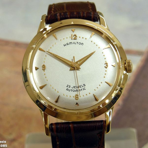 1957 Vintage HAMILTON ROTOMATIC I , 10K SOLID Gold Case, Serviced and ...