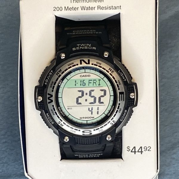 Casio SGW100-1V, Twin Sensor Watch, Thermometer, Compass, Chronograph ...