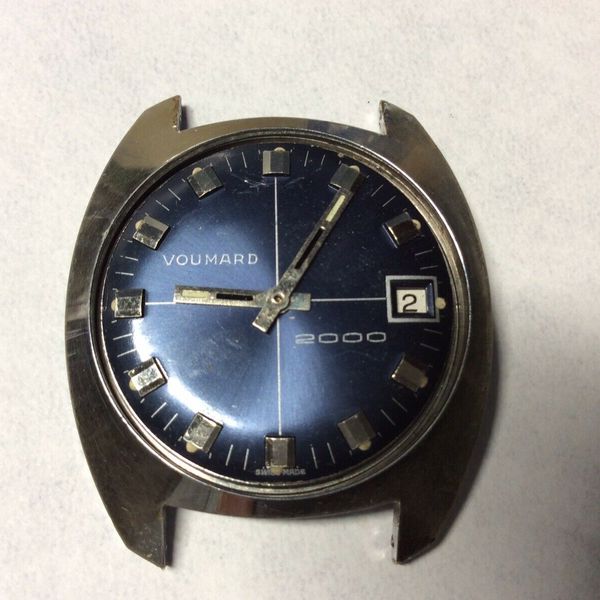 Vintage Mens Voumard 2000 Back Set Manual Wind Wrist Watch for REPAIR ...