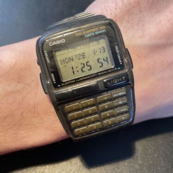 CASIO Telememo 30 Data Bank Digital Calculator Watch DBC-30 NEW BATTERY ...