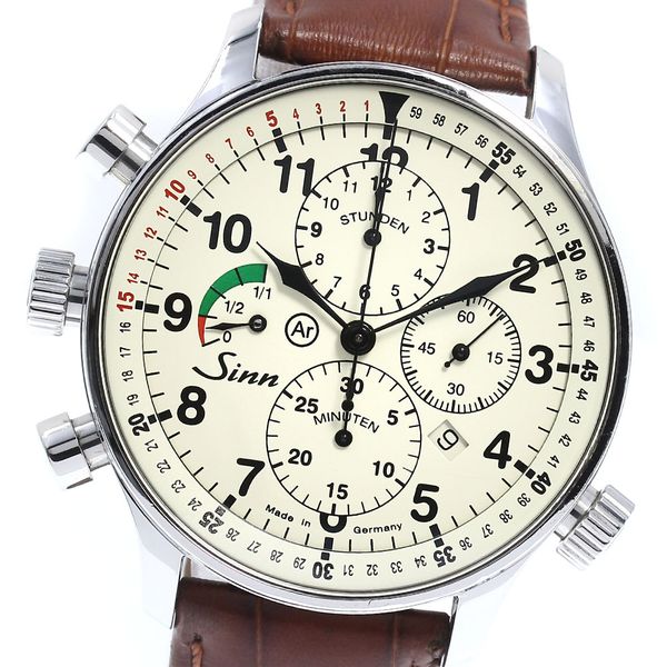 ★With box and warranty card [Sinn] Sinn Rally Chronograph Power Reserve ...