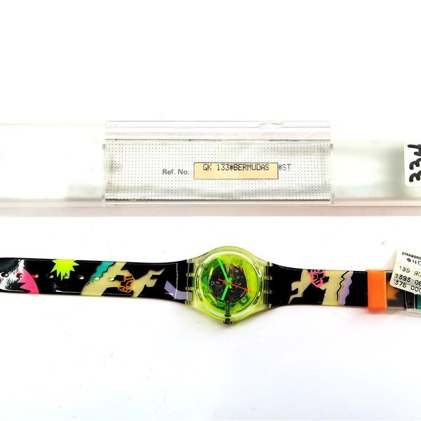 NEW Swatch Watch BERMUDAS GK133 with Case and Papers Vintage 1991 Gents ...