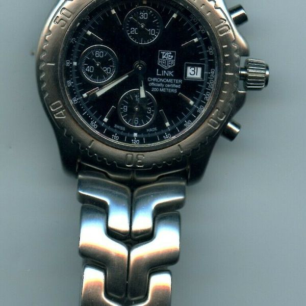 Tag-Heuer Link Date Chronograph CT5111 Watch 200m Auto 40mm Stainless ...