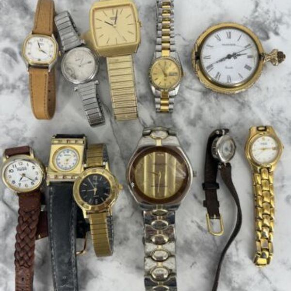 Lot of Vintage Seiko Bulova Regent Timex Vellaccio Watches for PARTS ...