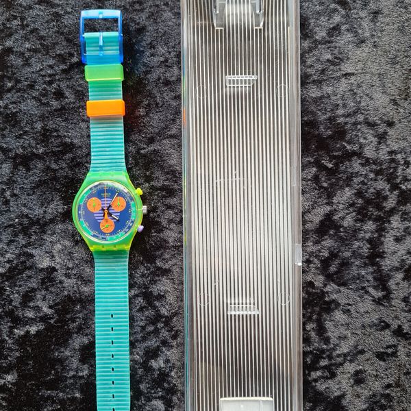 Swatch Watch Chronograph SCJ100 Neo Wave with Certificate and Original ...