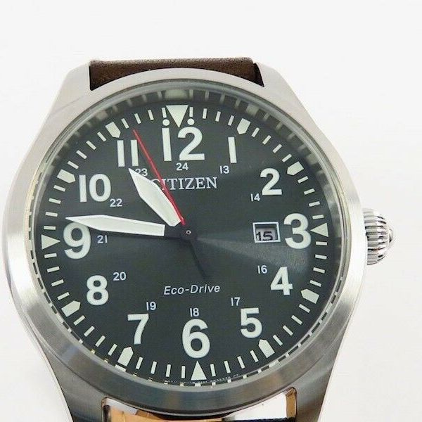 Citizen Eco-Drive E111-S073421 Military Aviator Pilot Style Watch New ...