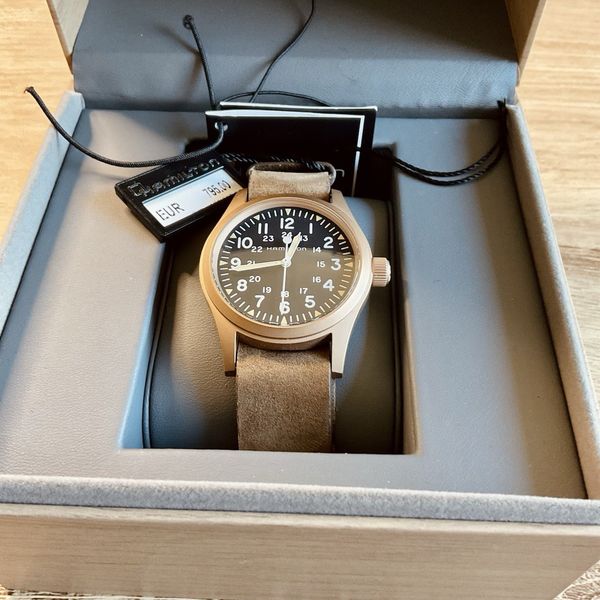 Hamilton Khaki Field Mechanical Bronze 38mm H69459530 | WatchCharts ...