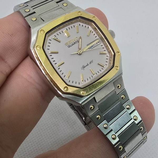 Seiko Santos Stainless Steel Sport 100 Wrist Watch NOT WORKING 6423 ...