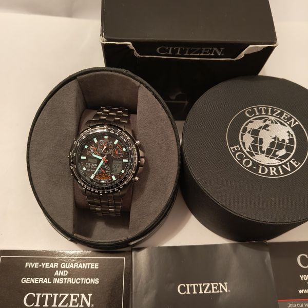 Citizen Menâ s Eco-Drive Skyhawk A-T Titanium Pilot Bracelet Watch ...