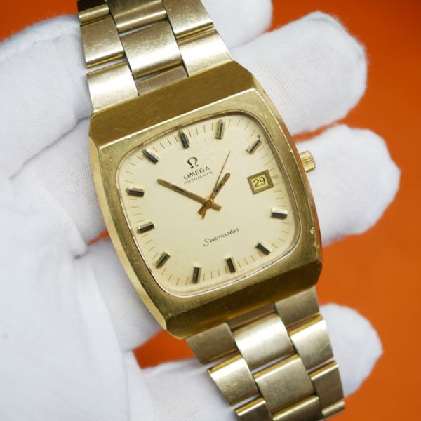 Omega Square Seamaster Big Size 38mm Gold Plated (Serviced ...