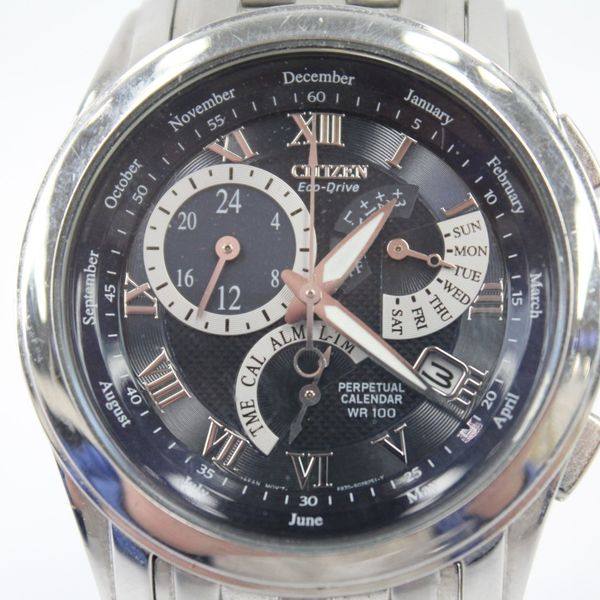 Citizen Eco-Drive Perpetual Calendar Watch Quartz Untested ...