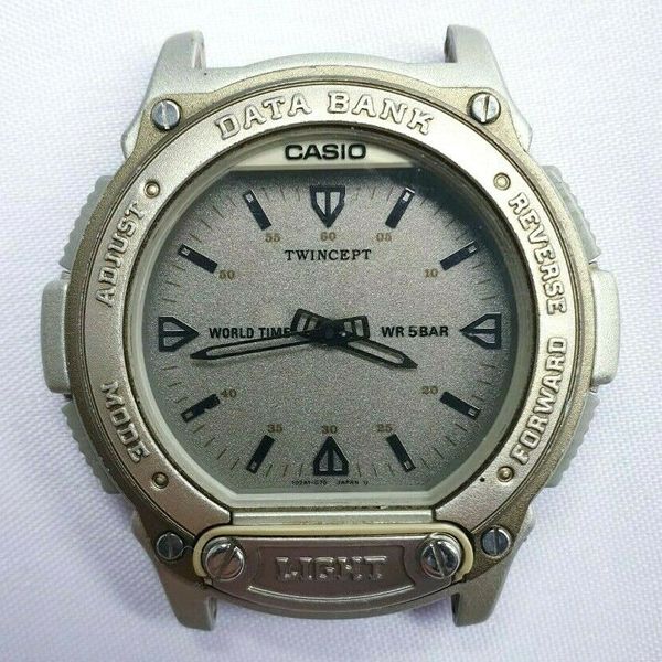 Casio Twincept ABX-60 DataBank World Time Ana-Digi Japan Watch parts ...