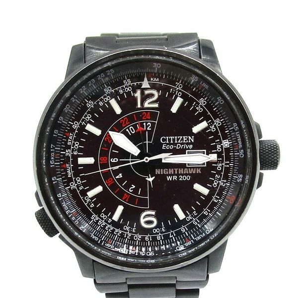 Citizen Nighthawk WR 200 Eco Drive 8877-5015707 Watch RUNS TS832 ...