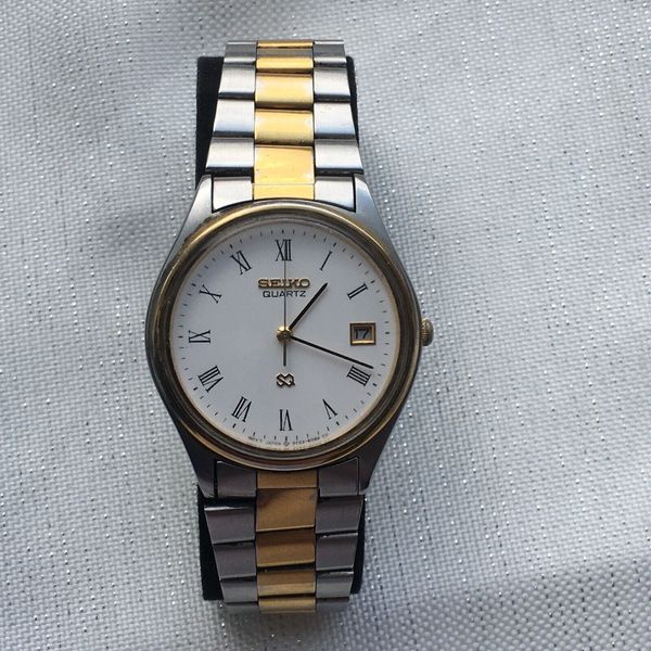 1988 Gents Vintage Seiko SQ 5Y22-8020 Calendar Wristwatch. Working ...