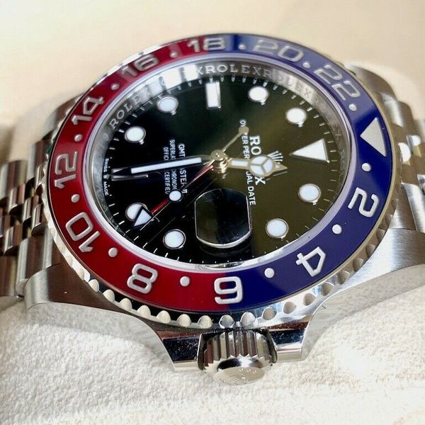 Rolex GMT-Master Pepsi 126710BLRO Full Set Box and Papers | WatchCharts ...