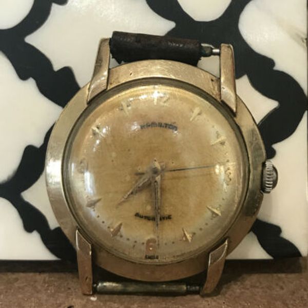 Vintage 10K G.F. Hamilton Automatic Men’s Wrist Watch Shock & Water ...