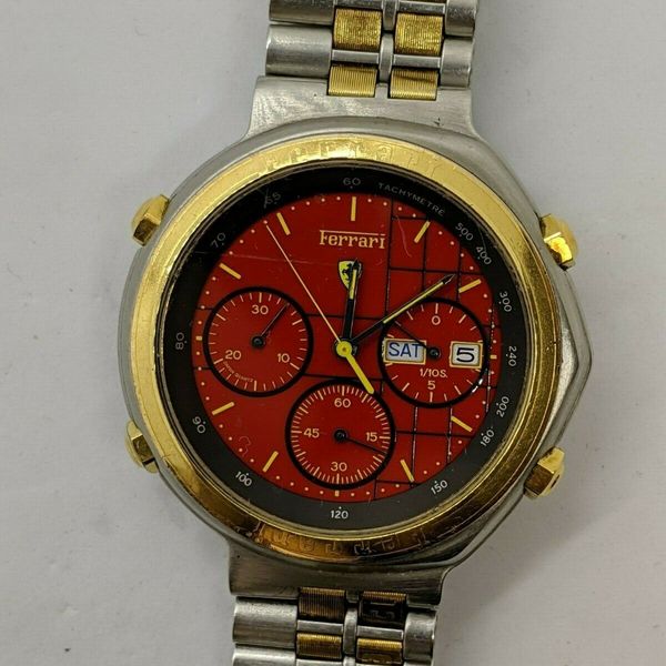 Cartier Ferrari Formula Quartz Analog Red Dial Chronograph Watch - 41MM ...