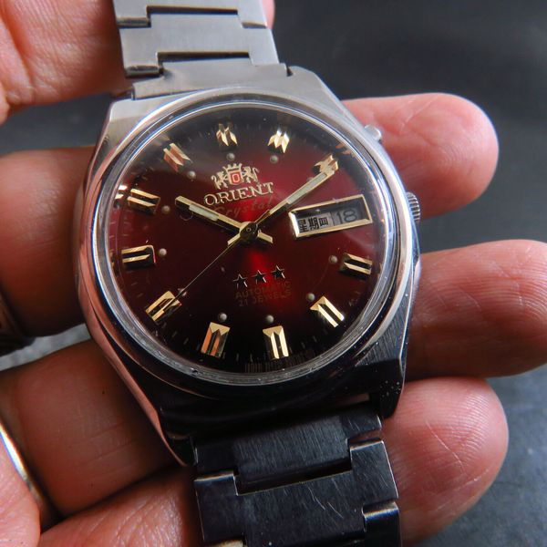 Japan Orient Three Star Daydate Automatic Men Watch | WatchCharts ...