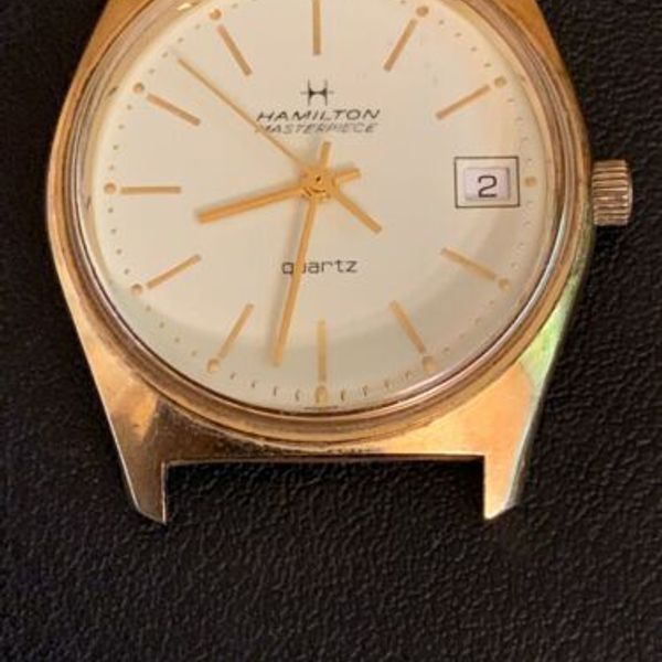 Vintage 1984 Mens Hamilton Quartz Gold Tone Watch 34mm | WatchCharts
