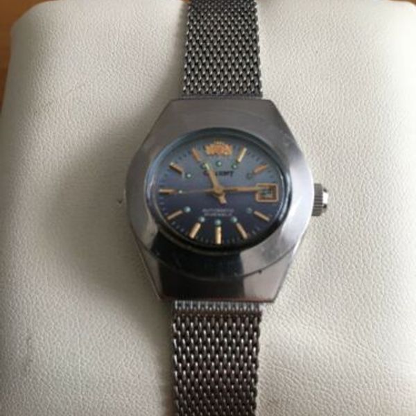 Ladies Orient Watch Automatic 21 Jewel Blue Face Silver Strap I497 ...