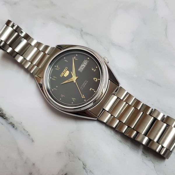 Seiko 1993 Black Arabic Dial Sunburst Retro Ultra Rare Vintage JDM ...