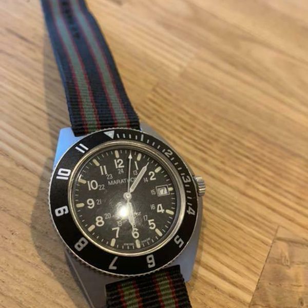 Marathon US military quartz watch 1990 made GALLET AND CO 6645-01-150 ...