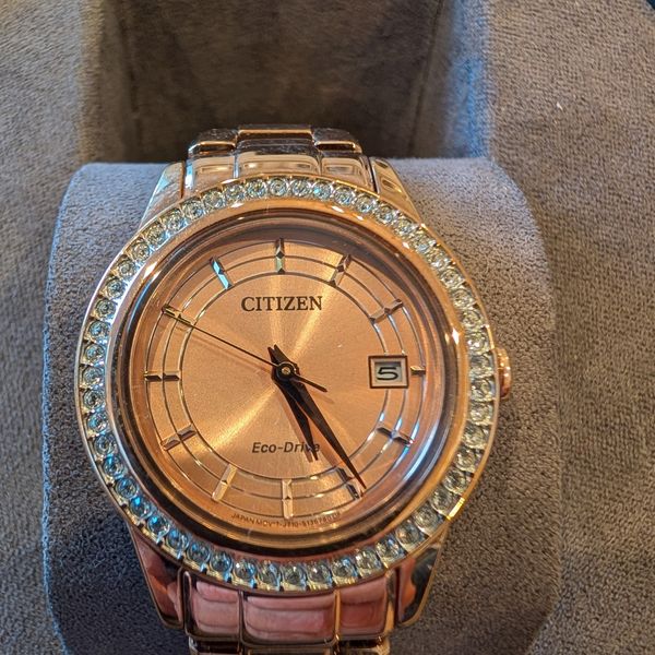Citizen Silhouette Crystal Women's Eco-Drive Rose Gold Watch ...