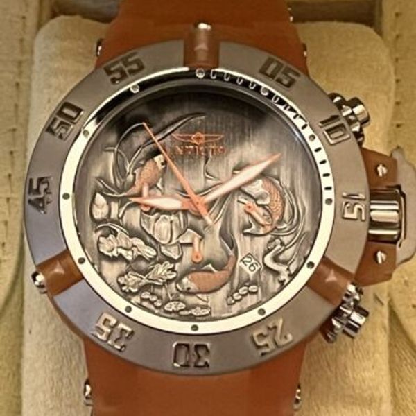 Invicta 50mm Subaqua Noma III Chronograph Coy Etched Dial Quartz Watch ...