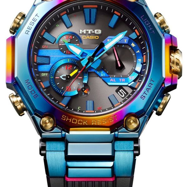 Casio G-Shock Blue Phoenix Rainbow Ion-Plated Limited Edition MTG ...