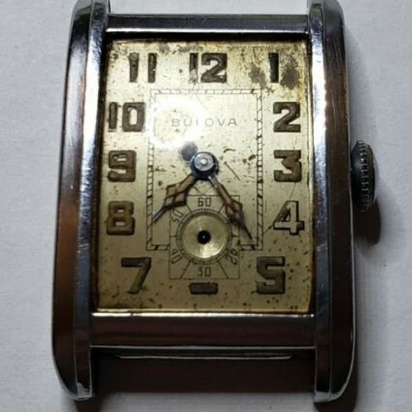 RUNS Vintage Bulova Men's 1928/1929 9AT 17 Jewel 14K GF Crescent Shield ...
