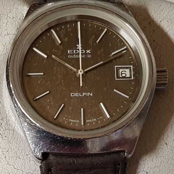 Vintage Automatic Wristwatch Edox "Delfin" in Stainless Steel-Cal. ETA ...