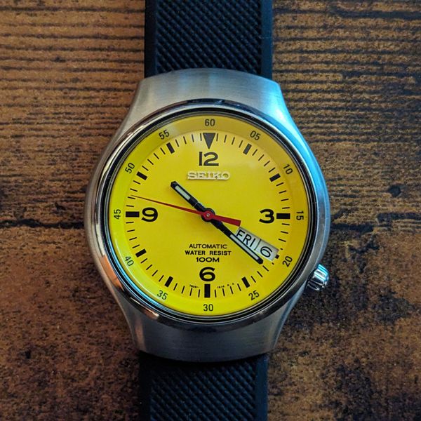 [WTS] Seiko S-Wave SKX245 yellow face automatic watch 7S26-0110 ...