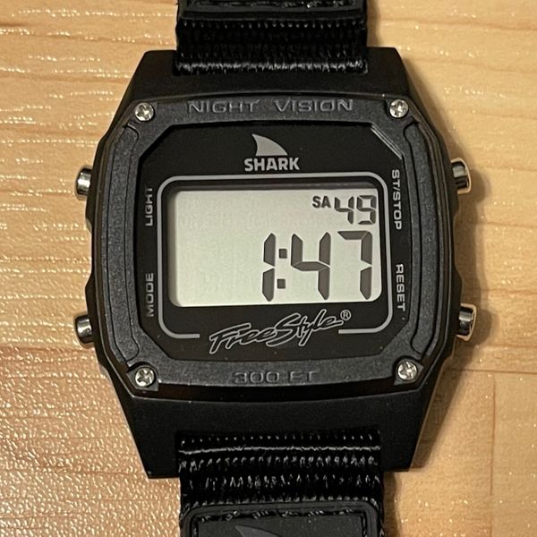 [WTS] Freestyle Shark Classic Clip Nylon Black Digital Surf Watch ...