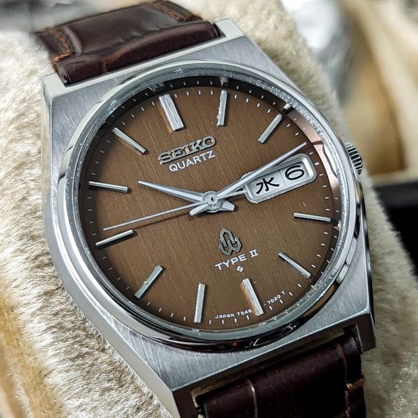 [WTS] Seiko Type Chocolate ???? brown dial - 7546 -7020 quartz - Kanji ...