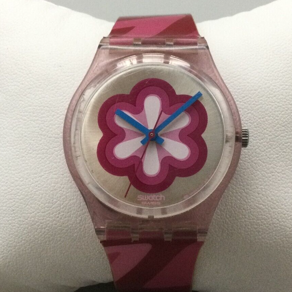 Vintage Swatch Olympic Astrapi Watch Unisex Pink Flower Athens 2004 New ...