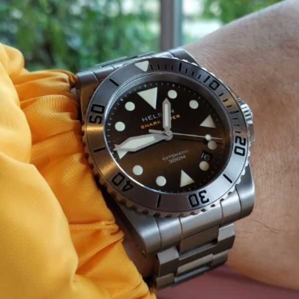FS: Helson Shark Diver 38mm Brushed Titanium, Brushed Grey Dial, Miyota ...