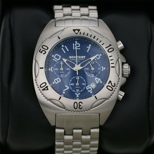 FS: New With Tags Beuchat Tikehau Chronograph Steel Blue Dial 40mm ...