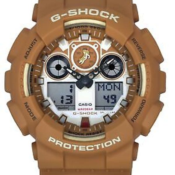 Casio G-Shock Analog Digital The Shiba Inu Brown Dial GA-100SHB-5A Men ...