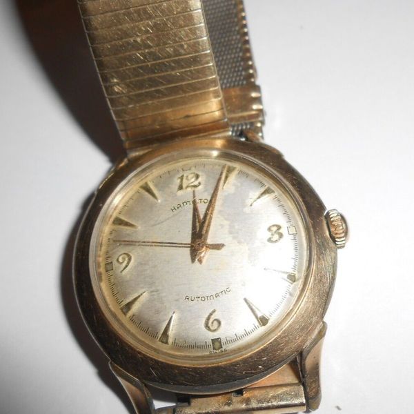 VINTAGE HAMILTON AUTOMATIC SWISS MADE GOLD-FILLED MEN'S WRIST WATCH ...